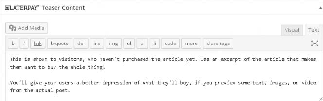 LaterPay: erste Einblicke ins WordPress-Plugin - Journalismus plus